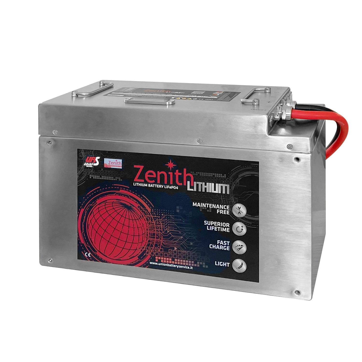 Batteria Zenith Litio 36V 100Ah INOX + display remoto TFT+ ...